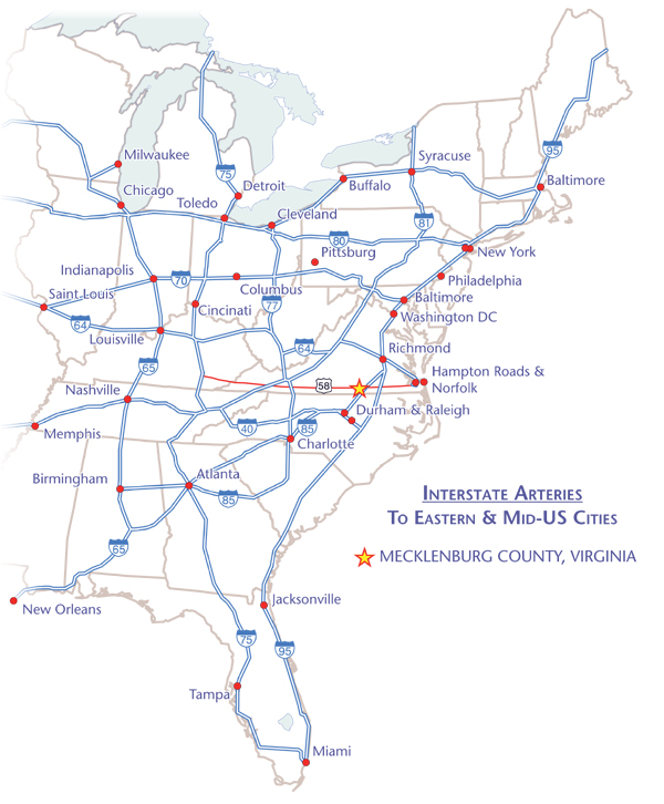 Interstate Map Of Virginia